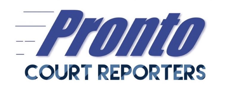 Pronto Court Reporters Logo | Pronto Court Reporters (310)844-7888